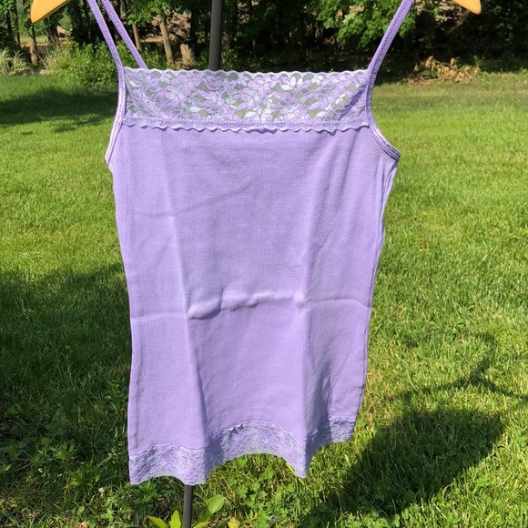 Indigo | Tops | Indigo Cottonspandexlace Spaghetti Tanks Small | Poshmark